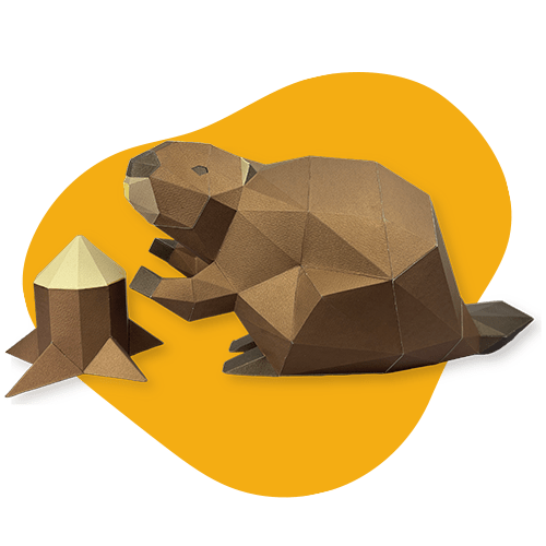 Low Poly Papercraft Beaver - DIY Kit ready to assemble – POLY PAPER CRAFT