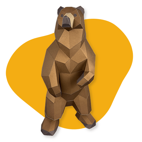 Low Poly Papercraft Brown Bear - DIY Kit ready to assemble – POLY PAPER ...
