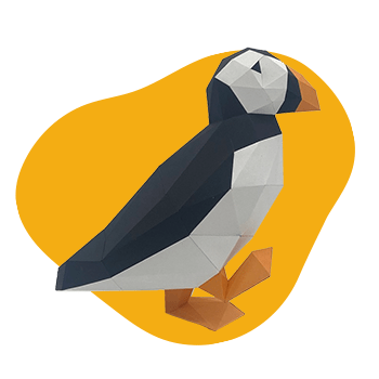 Low Poly Papercraft Puffin - DIY kit ready to assemble – POLY PAPER CRAFT
