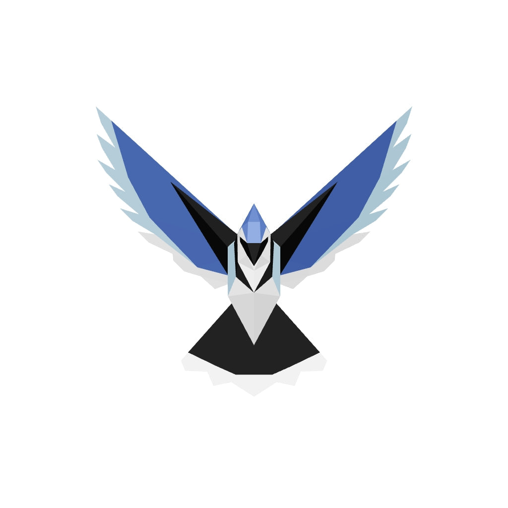 Low Poly Papercraft Blue Jay - DIY Kit ready to assemble – POLY PAPER CRAFT